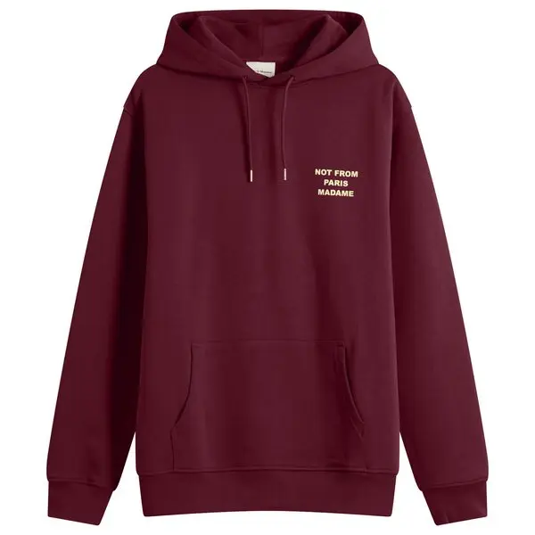 Drole De Monsieur Slogan Hoodie - Wine