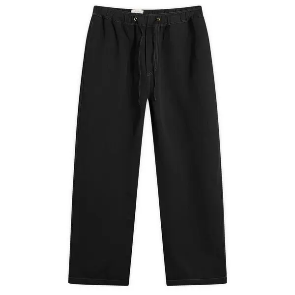 Studio Nicholson Sonny Cotton Linen Drawstring Trouser - Black Grape