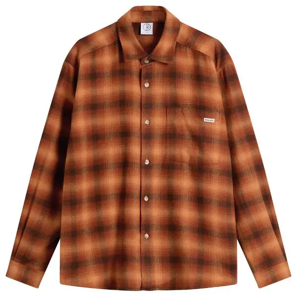 POLAR SKATE CO. Shadow Check Mitchell Shirt - Caramel