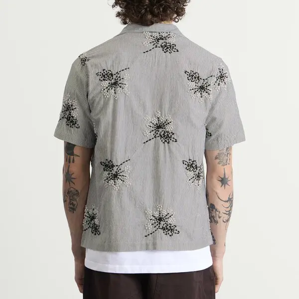 Universal Works Hand Embroidered Stripe Road Shirt