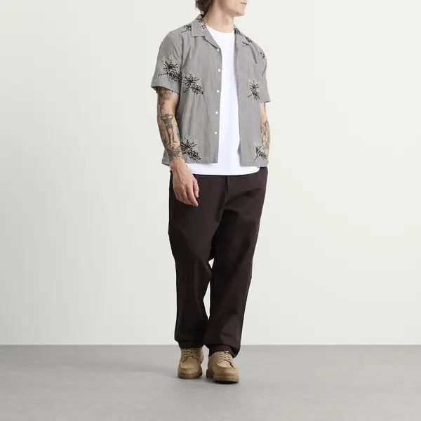 Universal Works Hand Embroidered Stripe Road Shirt