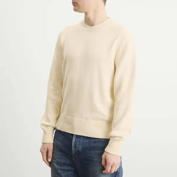 JIL SANDER Textured Cotton Crew Neck Jumper