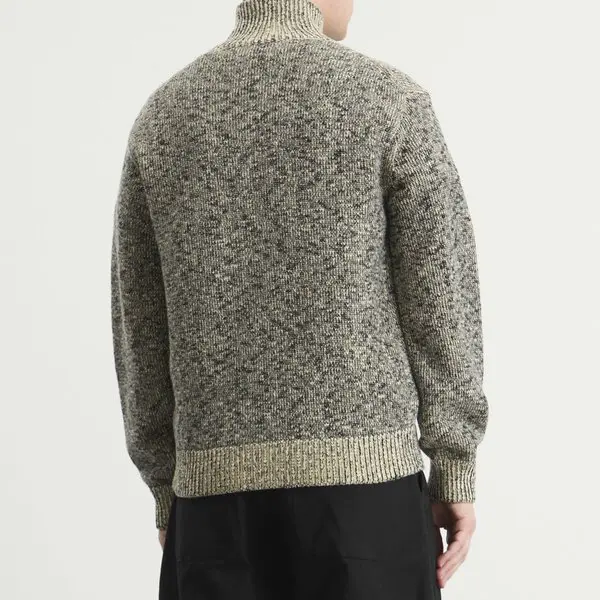 JIL SANDER Speckled Mouline Zip Up Jumper