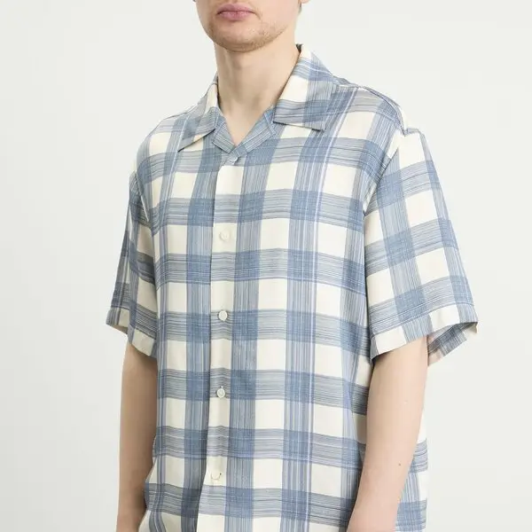 JIL SANDER Boxy Fit Short Sleeve Shirt Check Shirt