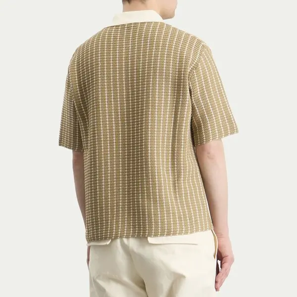 JIL SANDER Cotton Bi-colour Net Stitch Polo