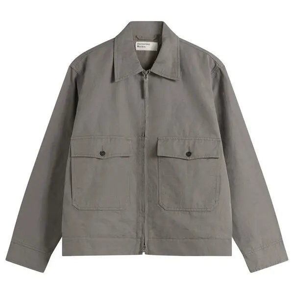 Universal Works Linen Slub Weave S130 Jacket - Mid Grey