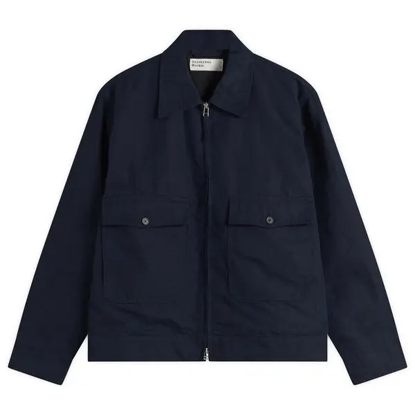 Universal Works Linen Slub Weave S130 Jacket - Navy