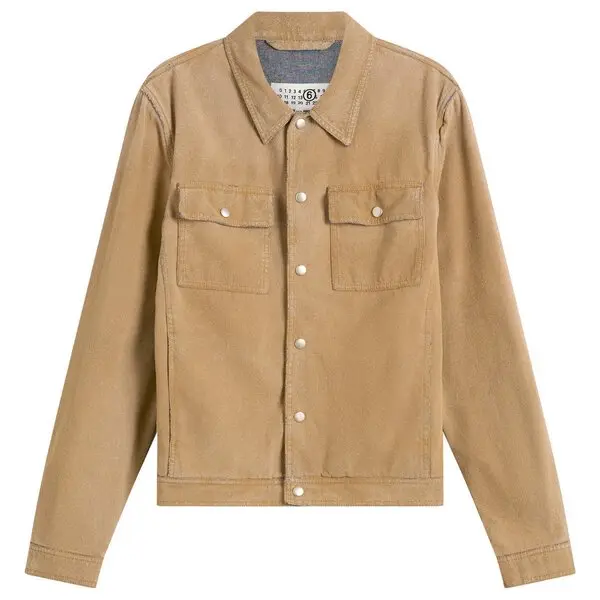 MAISON MARGIELA Cotton Coated Trucker Jacket - Sand