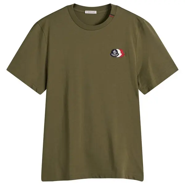 Moncler Cotton Patch Logo T-shirt - Green