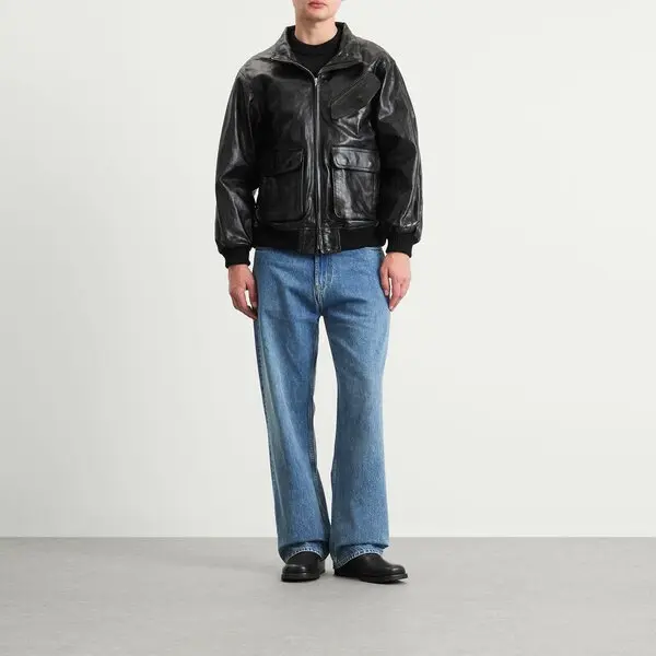 Auralee Lamb Leather Zip Blouson