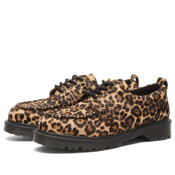 Dr. Martens Lowell Leopard Print Moc Toe Shoe