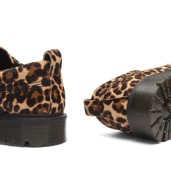 Dr. Martens Lowell Leopard Print Moc Toe Shoe