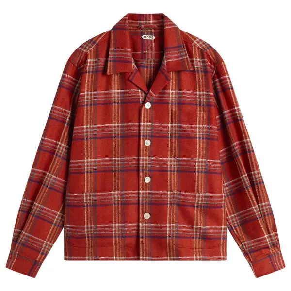 BODE Gable Plaid Overshirt - Red