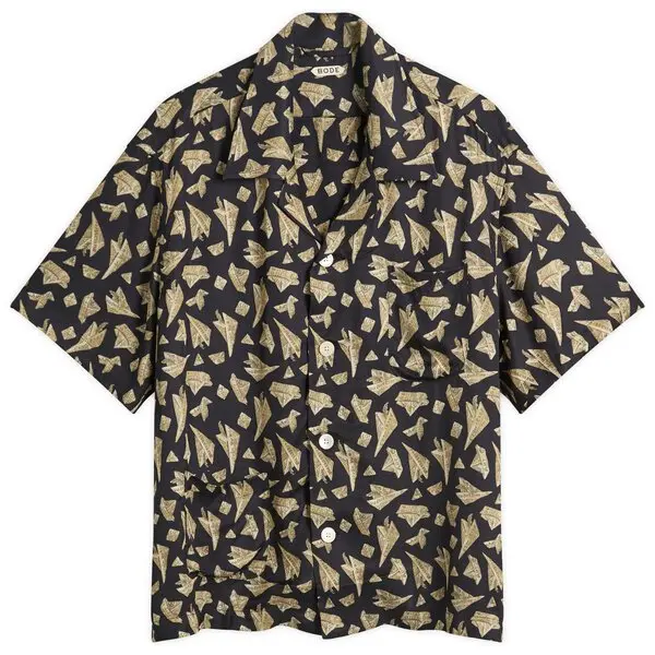 BODE Paper Hat Short Sleeve Shirt - Black