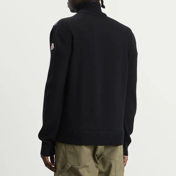 Moncler Hybrid Padded Front Wool Zip Jacket