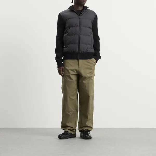 Moncler Hybrid Padded Front Wool Zip Jacket