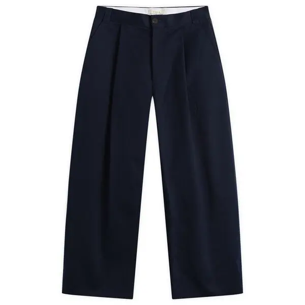 Studio Nicholson Sorte Deep Pleat Volume Pant - Dark Navy
