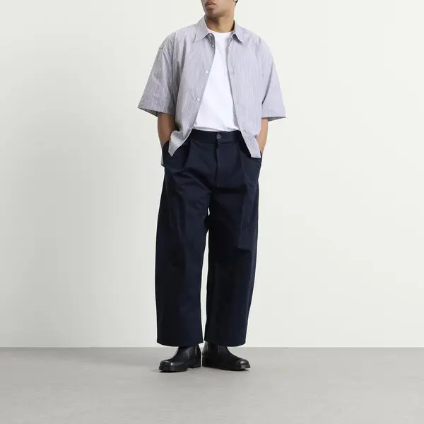 Studio Nicholson Sorte Deep Pleat Volume Pant