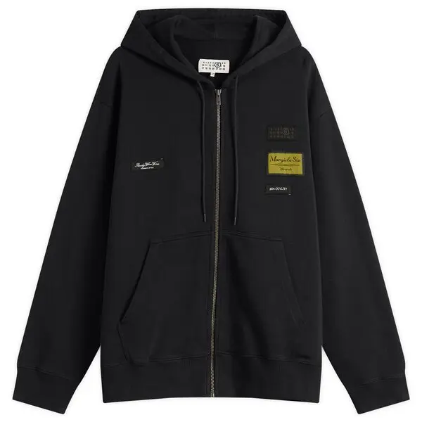 MAISON MARGIELA Tailored Labels Zip Hoodie - Black