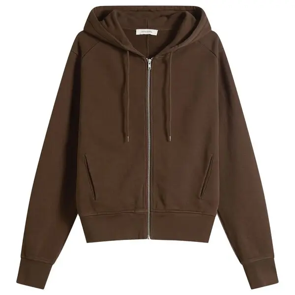 ENTIRE STUDIOS Slim Zip Up Hoodie - Brunette