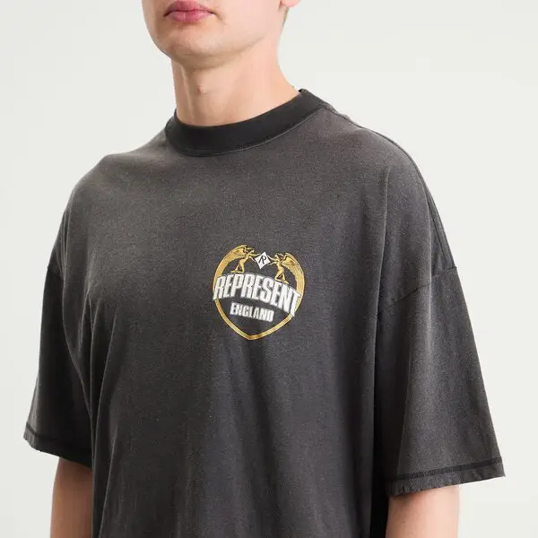 REPRESENT Angel Border T-shirt - Stained Black
