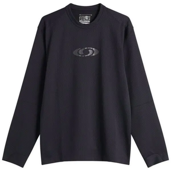 MAISON MARGIELA X Salomon Perforated Long Sleeve Sweater - Washed Black