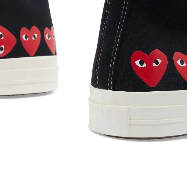 Play Comme Des Garcon X Converse Multi Heart High Sneaker