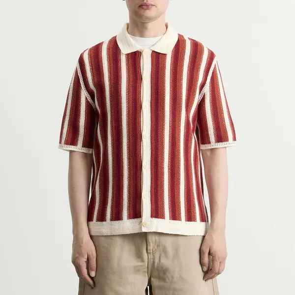 WAX LONDON Porto Knit Stripe Shirt