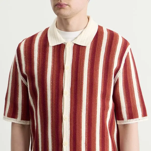WAX LONDON Porto Knit Stripe Shirt