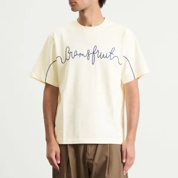 BRAM'S FRUIT Garden Hose Chain Stitch T-shirt