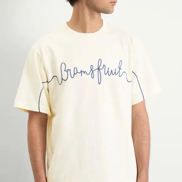 BRAM'S FRUIT Garden Hose Chain Stitch T-shirt