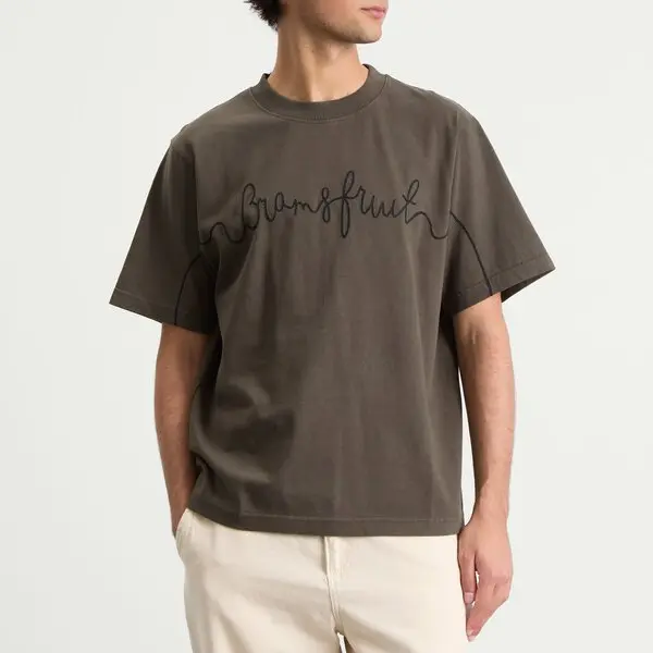BRAM'S FRUIT Garden Hose Chain Stitch T-shirt