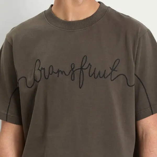 BRAM'S FRUIT Garden Hose Chain Stitch T-shirt