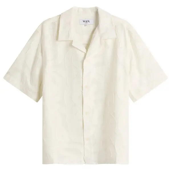 WAX LONDON Curzon Jacquard Vacation Shirt - Ecru