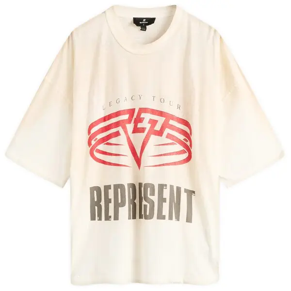 REPRESENT Living Legacy Tour T-shirt - Washed Ecru