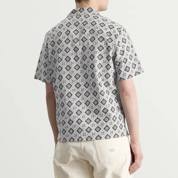 WAX LONDON Didcot Tile Print Vacation Shirt