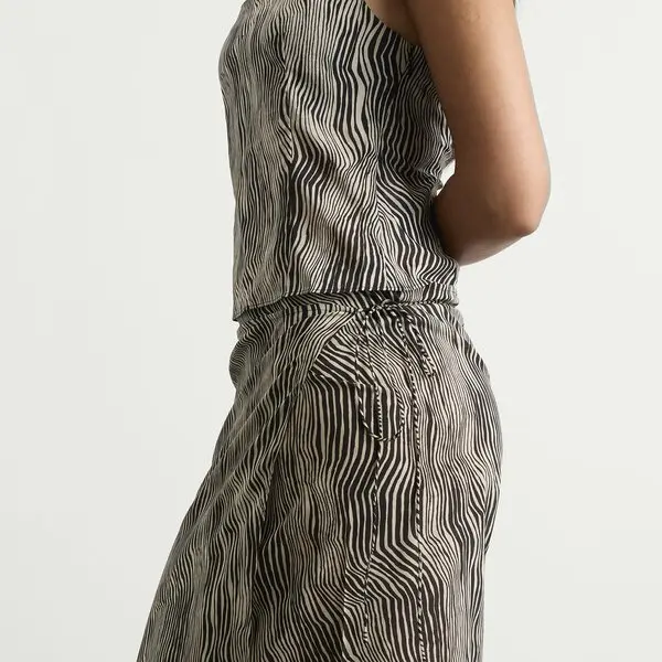 ST. AGNI Savannah Silk Wrap Skirt