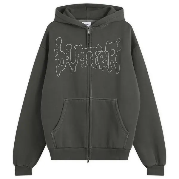 BUTTER GOODS Blotch Zip Hoodie - Washed Black