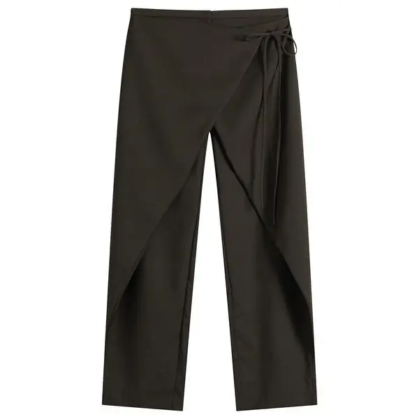 ST. AGNI Wrap Rouleau Pants - Umber