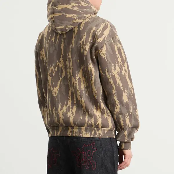 BUTTER GOODS Camouflage Embroidered Zip Hoodie