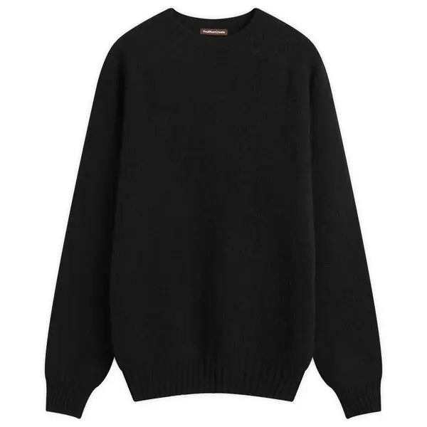 You Must Create Earth Suededhead Jumper - Black