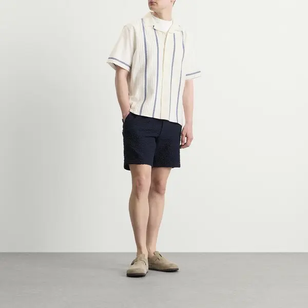 WAX LONDON Didcot Pintuck Vacation Shirt