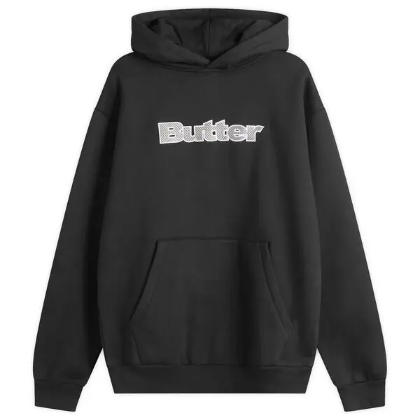 BUTTER GOODS Textured Logo Hoodie - Black