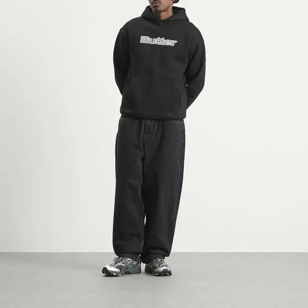 BUTTER GOODS Textured Logo Hoodie - Black