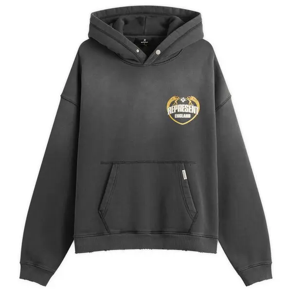 REPRESENT Angel Border Hoodie - Stained Black