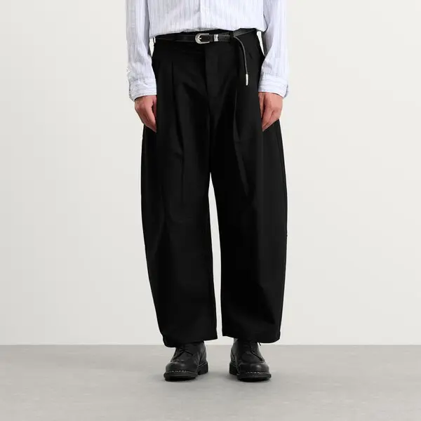 PORTER JAMES Dart-knee Pleated Trousers