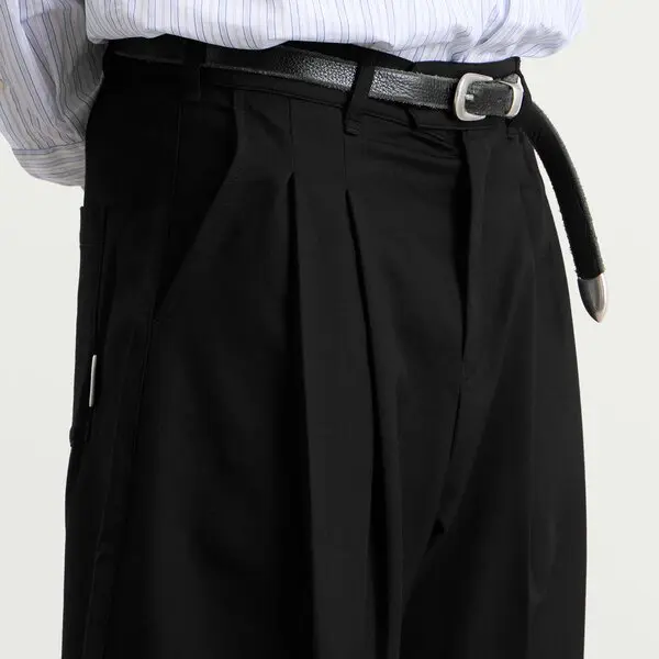 PORTER JAMES Dart-knee Pleated Trousers