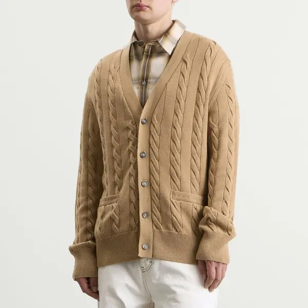 AMI Paris Cable Stitch Cardigan