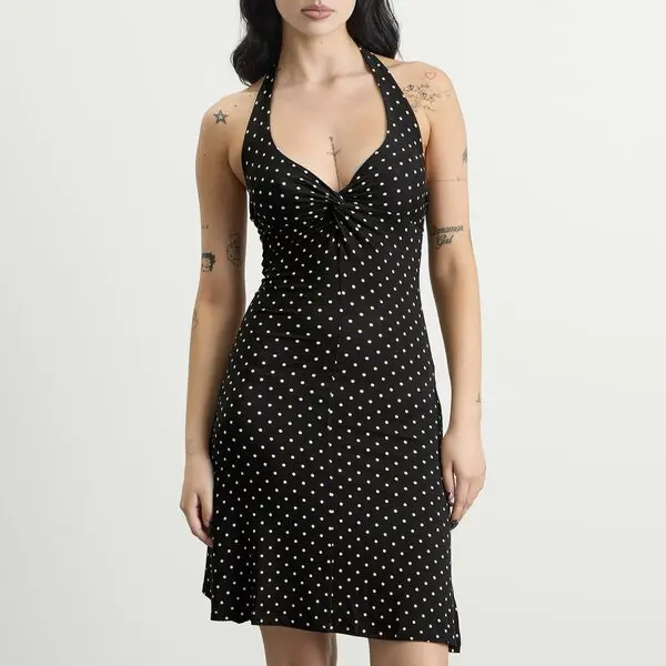 FRUITY BOOTY Twist Halter Dress