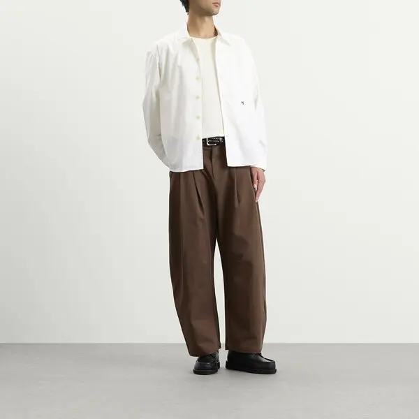 PORTER JAMES Dart-knee Pleated Wide Leg Trousers
